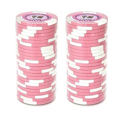 50 Pink $5000 Tournament Pro Poker Chips - Buy 2, Get 1 Free - Mix ...