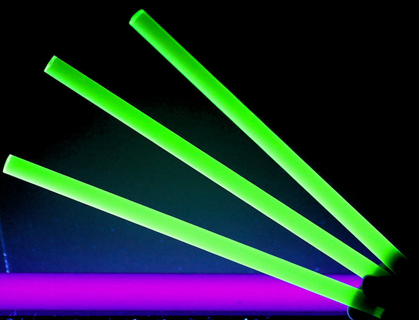 4 Pcs 1/2" x 18" CLEAR GREEN FLUORESCENT ACRYLIC PLEXIGLASS ROD .5 INCH ...