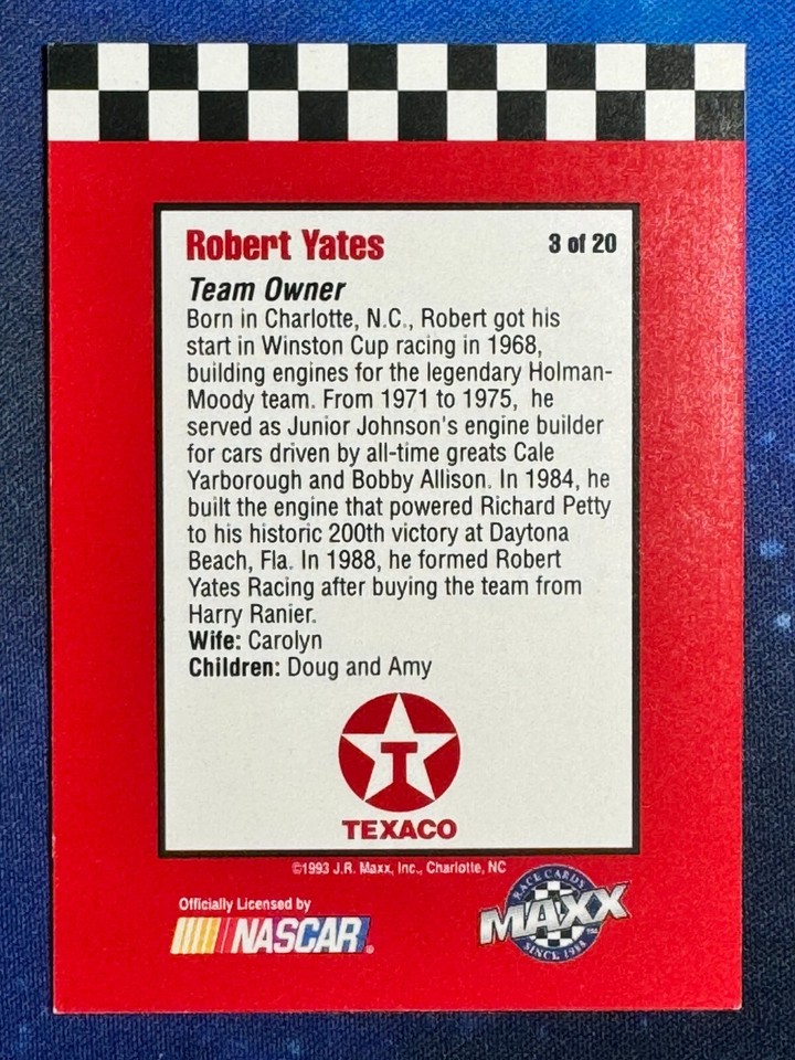 1993 Maxx Texaco Davey Allison #3 Robert Yates | eBay
