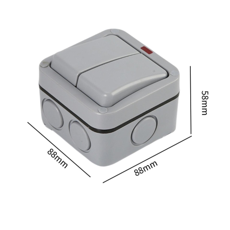 Outdoor Light Switch Dustproof Wall Push Button for Outside Garden ...