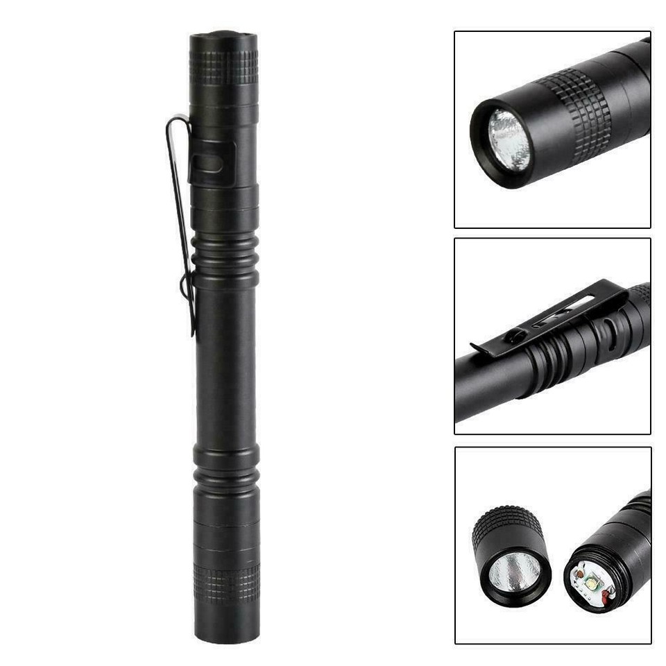 2x 1000000LM Tactical Flashlight Mini Small LED Torch Tiny Super Bright ...