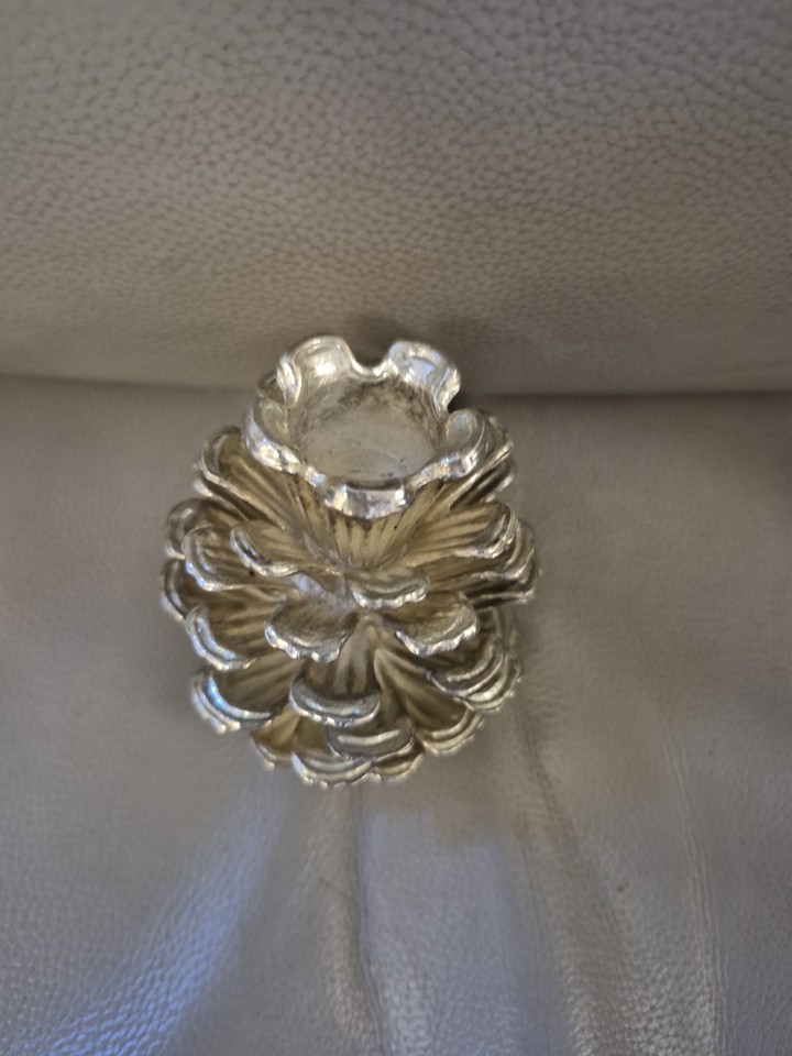 Vintage Godinger Silver Art Co, Ltd Metal Pine Cone Taper Candle Holder ...