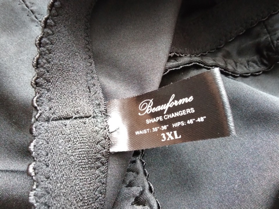 Beauforme Shape Changes Black Panty Girdle Size 3XL Plus Size W 35-36 ...