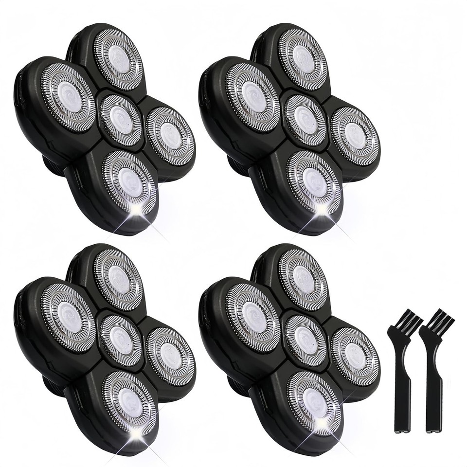 4-Pack Stainless Steel 5-Blade Shaver Heads for Smooth Shaving | eBay