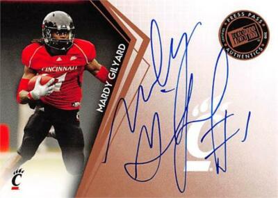 Mardy Gilyard autographed Football Card Cincinnati 2010 Press Pass PPS ...