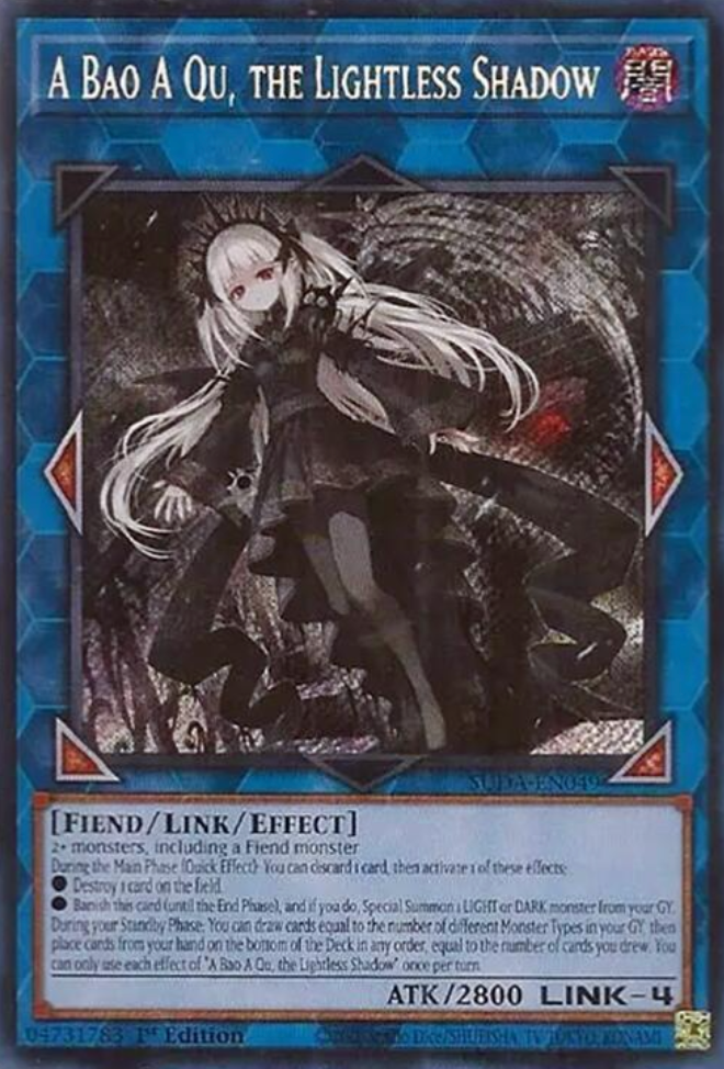 1X NM A Bao A Qu, the Lightless Shadow - SUDA-EN049 - Secret Rare 1st ...