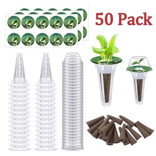 200 PCS Hydroponic-Garden System Seed-Pods Kit-50 Grow Domes, 50 Pod ...