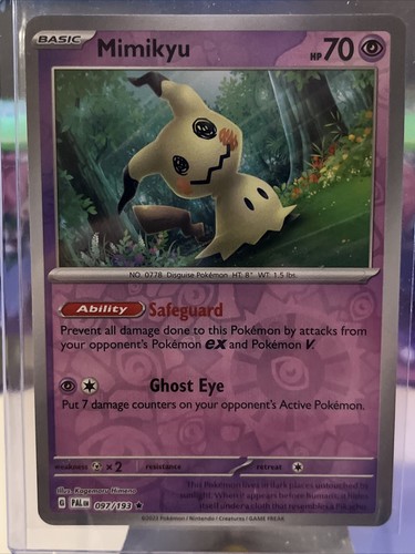 Pokémon TCG Mimikyu Scarlet & Violet - Paldea Evolved 097/193 Reverse ...