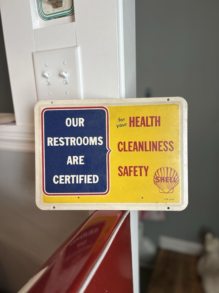 Shell Restroom Advertising Sign Original | eBay