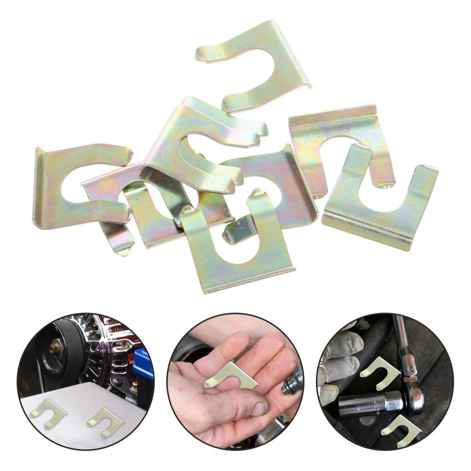 10PCS Iron Fuel Line Retaining Clip U-Shaped Brake Line Clip Brake Line ...