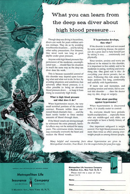 Deep Sea Diver Diving With Sharks MET LIFE Fred Freeman 1956 Print Ad ...