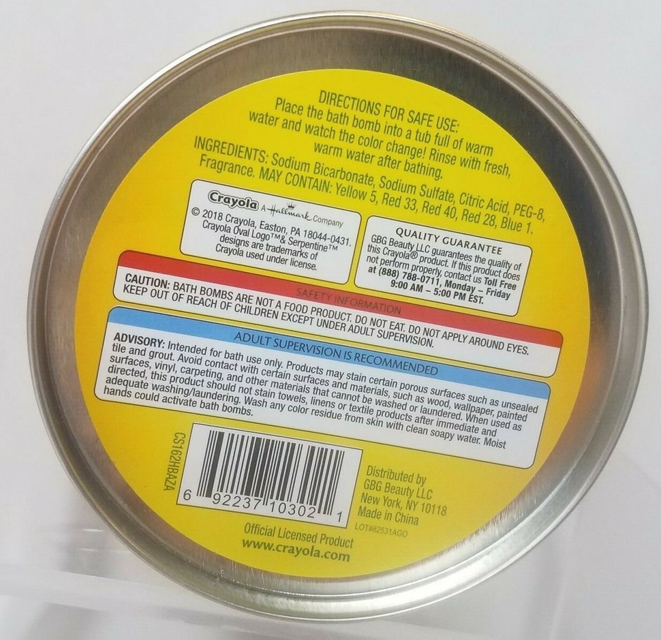 Crayola Bath Bombs 8 Ct. Grape Jam/Laser Lemon/Cotton Candy/Bubble Gum ...