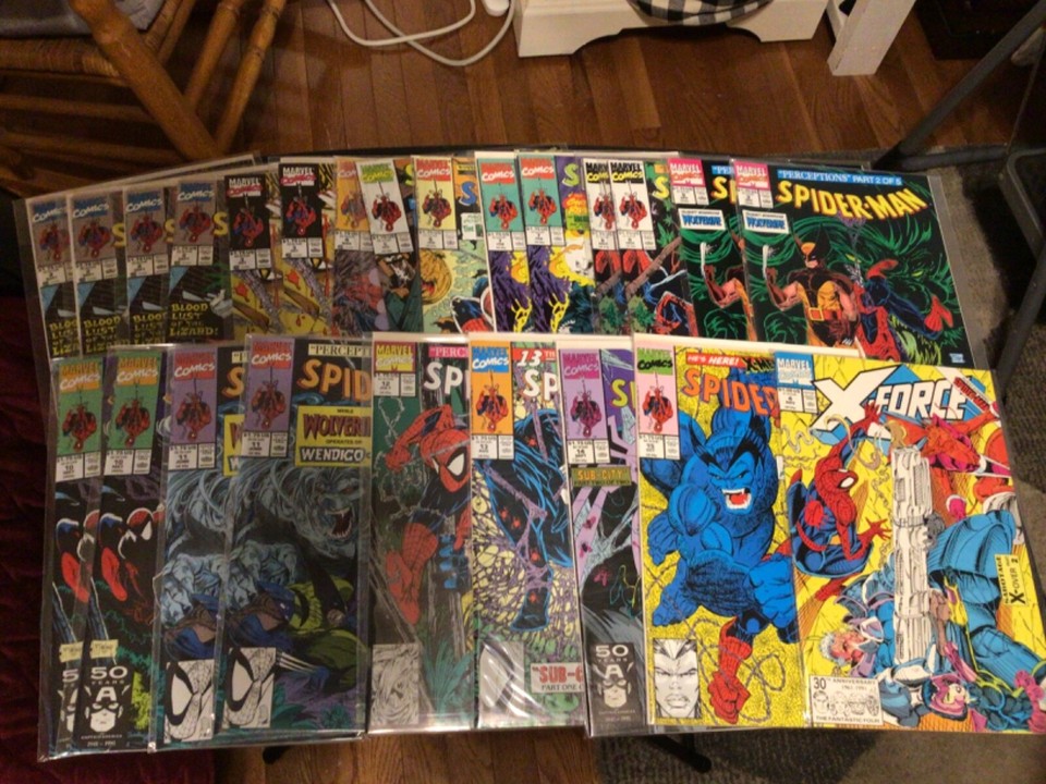Marvel comics big lot of 64 comics Spiderman Mcfarlane series most NM ...