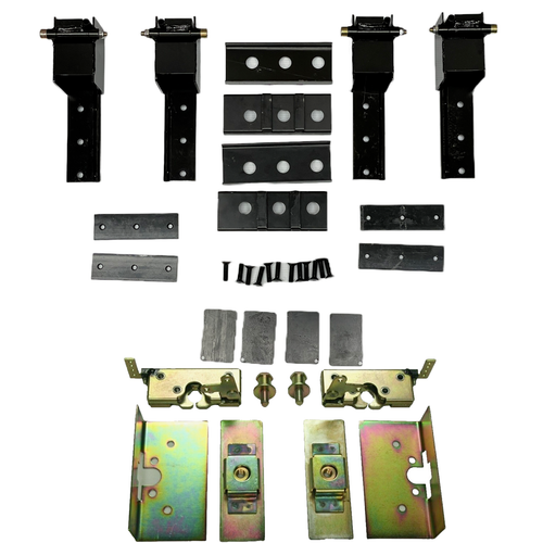 Complete 2 Dr Adjustable Suicide Hidden Door Hinge Kit + Latches Street ...
