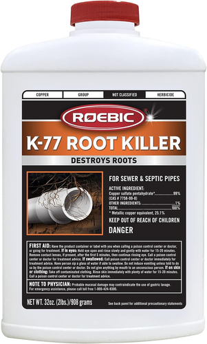 K-77 Root Killer - Sewer Septic Systems Pipe Clearing Stops Growth Safe ...