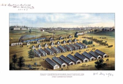 1863 Camp Chesebrough, Baltimore, MD Map Poster Art Print 13" x 19 ...