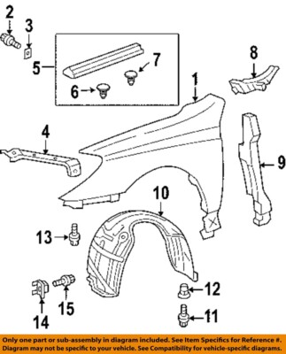 TOYOTA OEM 04-16 Avalon Fender Components-Fender Liner Retainer Clip ...