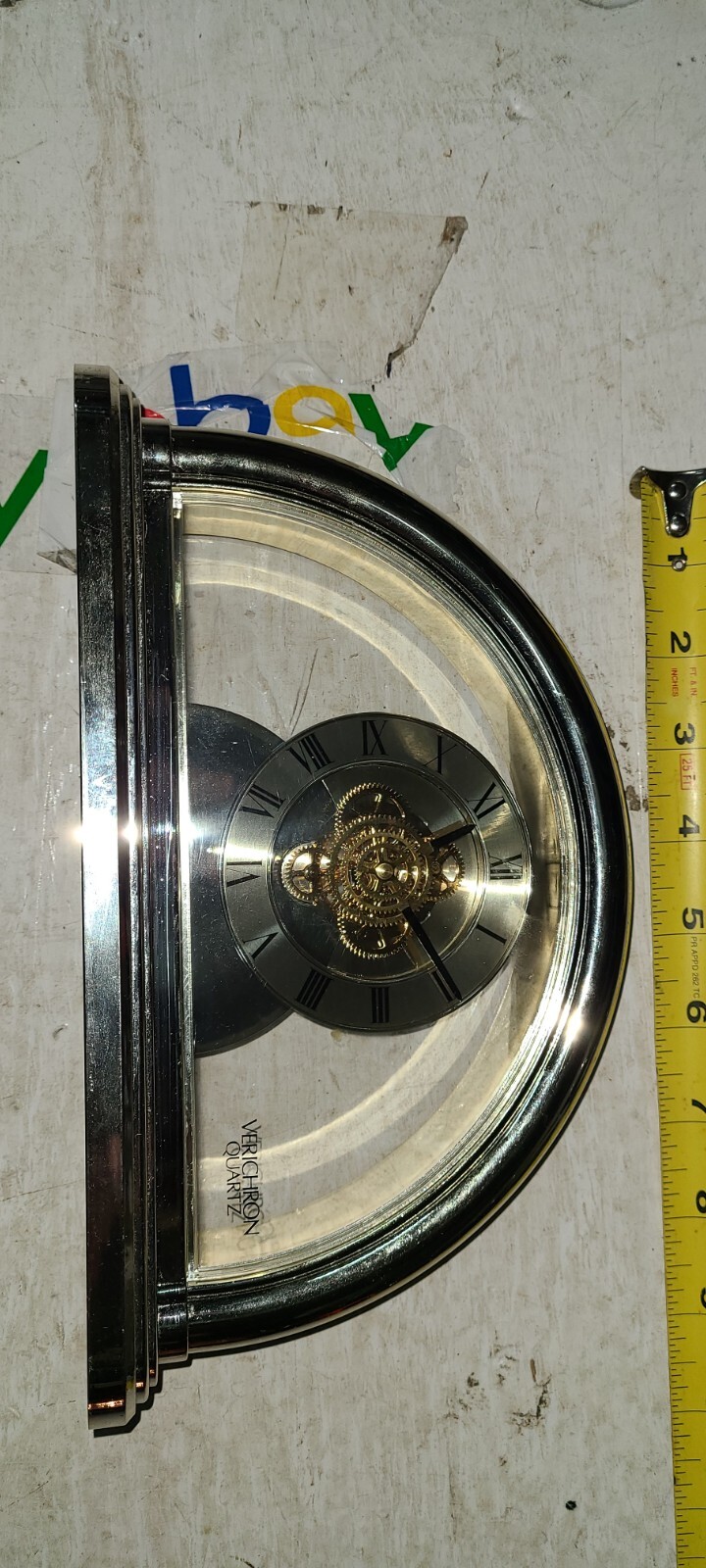 Very Rare - Verichron Quartz Mantel Clock with Skeleton Movement in ...