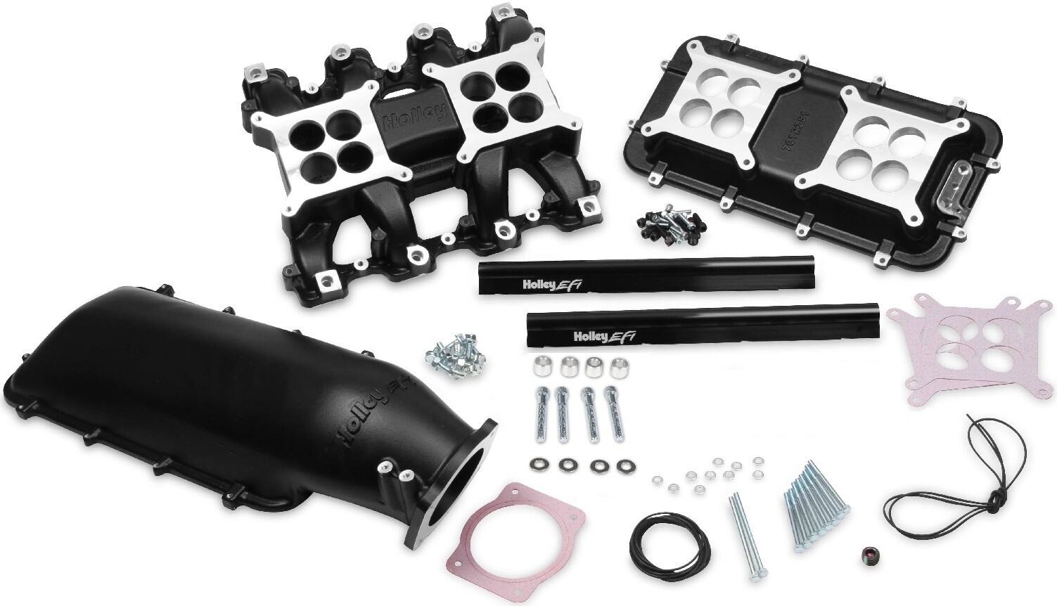 HOLLEY ЕFI MID-RISE INTAKE MANIFOLD WITH 92MM PLENUM TOP,BLACK,GM LS1 ...