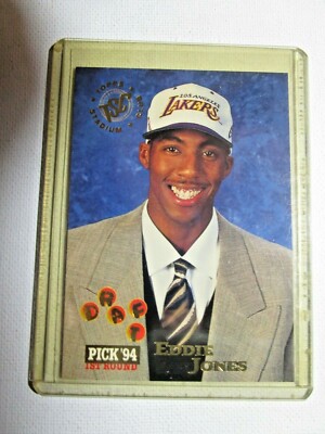 EDDIE JONES ROOKIE 1993-94 TOPPS STADIUM CLUB #180 Los Angeles Lakers ...