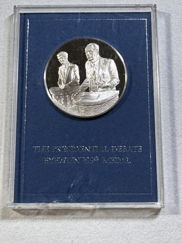 1976 Franklin Mint Sterling Silver Eyewitness Medal Carter-Ford Debate ...