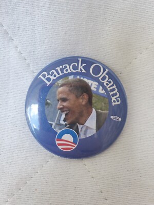 Barack Obama - President Campaign Button - Photo Button - 2008 ...