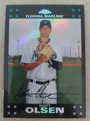 2007 Topps Chrome SCOTT OLSEN #239 Refractor Miami Marlins | eBay