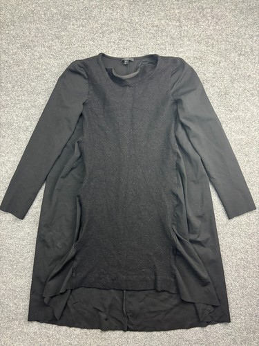 COS Wool Blend Dress Women's Medium Black Pockets Long Sleeve Shift A ...