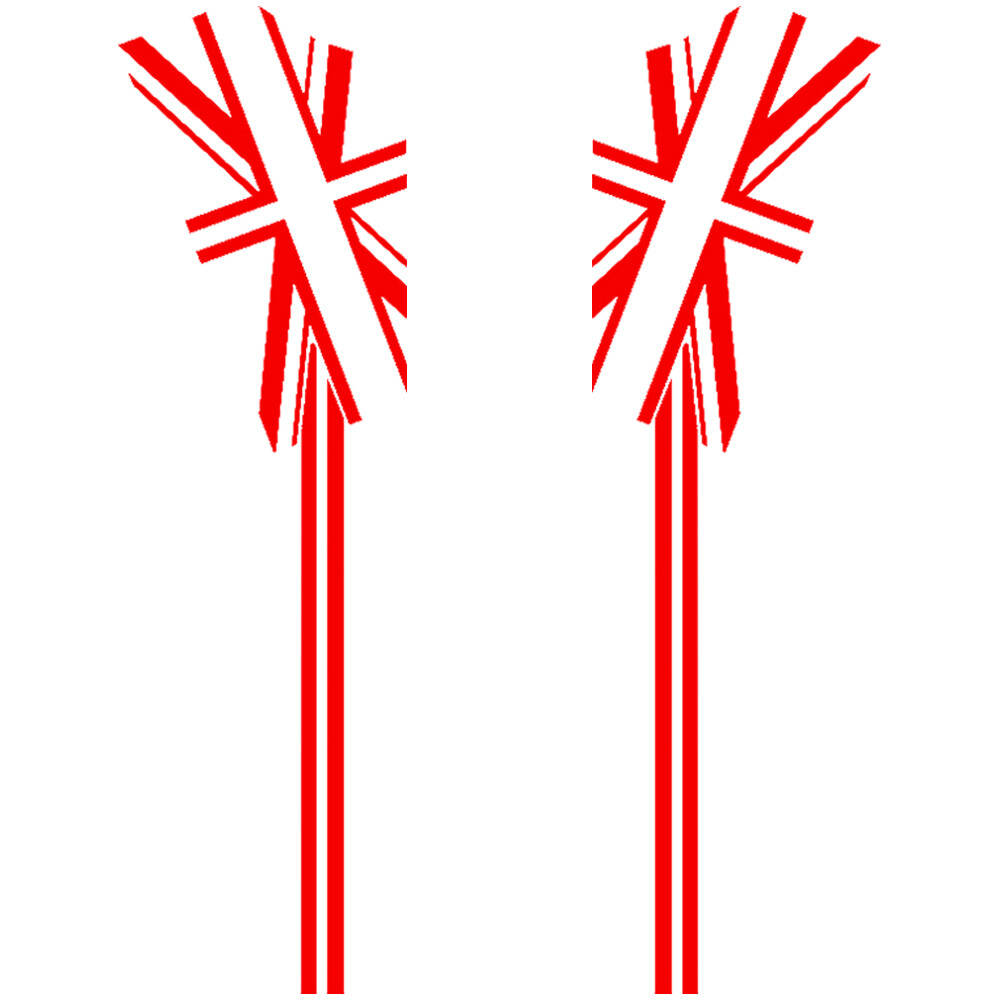 For MINI Cooper VW Beetle Etc Red Britain Element Car Side Decal ...