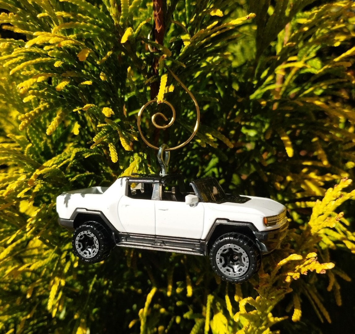 Hot Wheels White GMC Hummer EV Christmas Tree Holiday Ornament | eBay