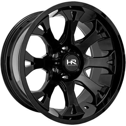 HardRock H505 BloodShot Xposed 24x14 5x5" -76mm Gloss Black Wheel Rim ...