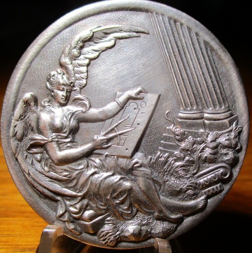 Vintage Antique French White "ANGEL/FAIRY w/COMPASS" Mythology Metal ...