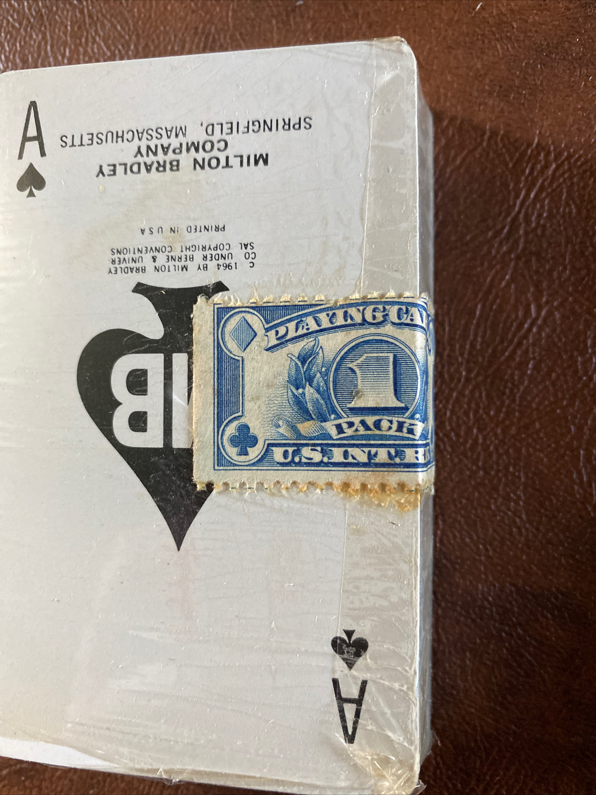 Vintage Sealed Playing Cards NIP Tax Stamp Milton Bradley NOS Two Decks ...