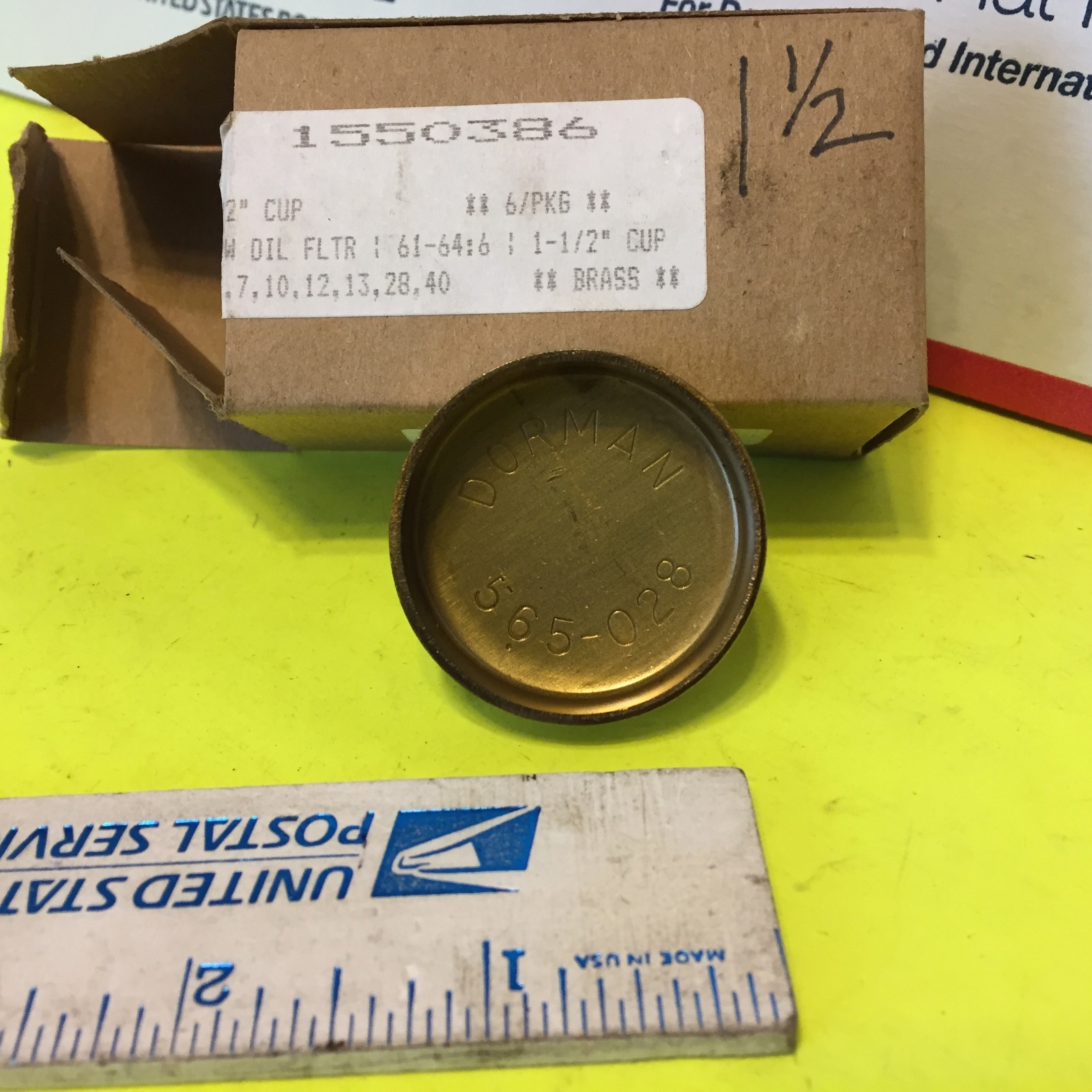 Studebaker freeze plug, brass; 1 1/2, 1550386. Item: 4085 | eBay