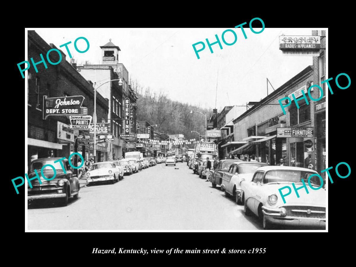 OLD 8x6 HISTORIC PHOTO OF HAZARD KENTUCKY THE MAIN STREET & STORES ...