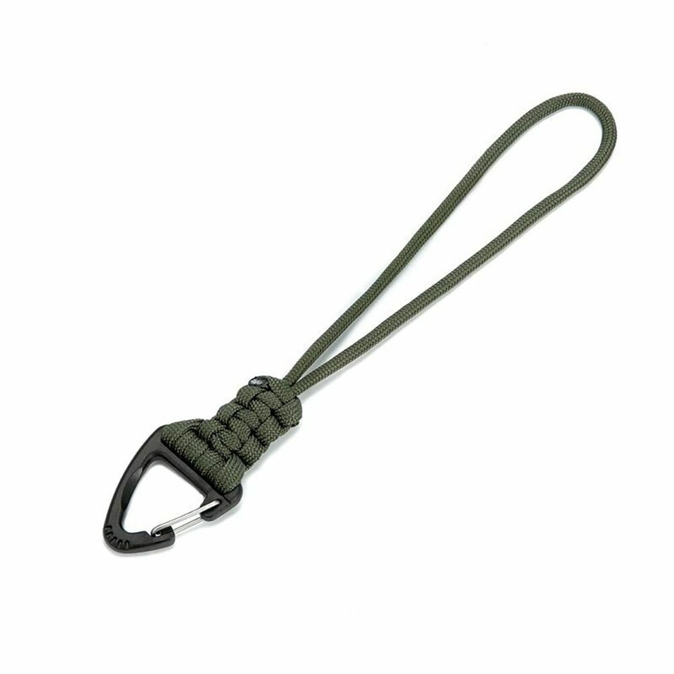 Paracord Lanyard Survival Key Ring w/ Carabiner Triangle Buckle ...