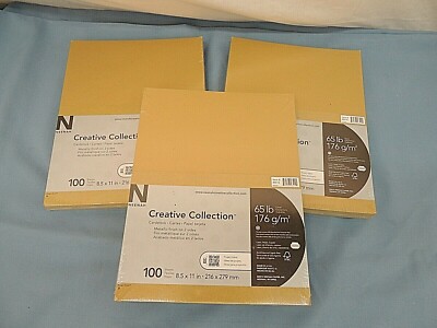 NEENAH CREATIVE COLLECTION, CARDSTOCK, 8-1/2" x 11", 3 UNOPENED PACKS ...