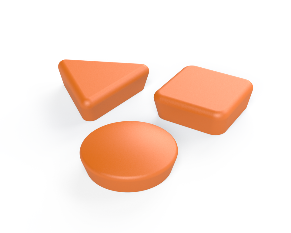 FLASH SALE! 6 Neodymium Glassboard/Whiteboard Magnets (Triangle, Circle ...