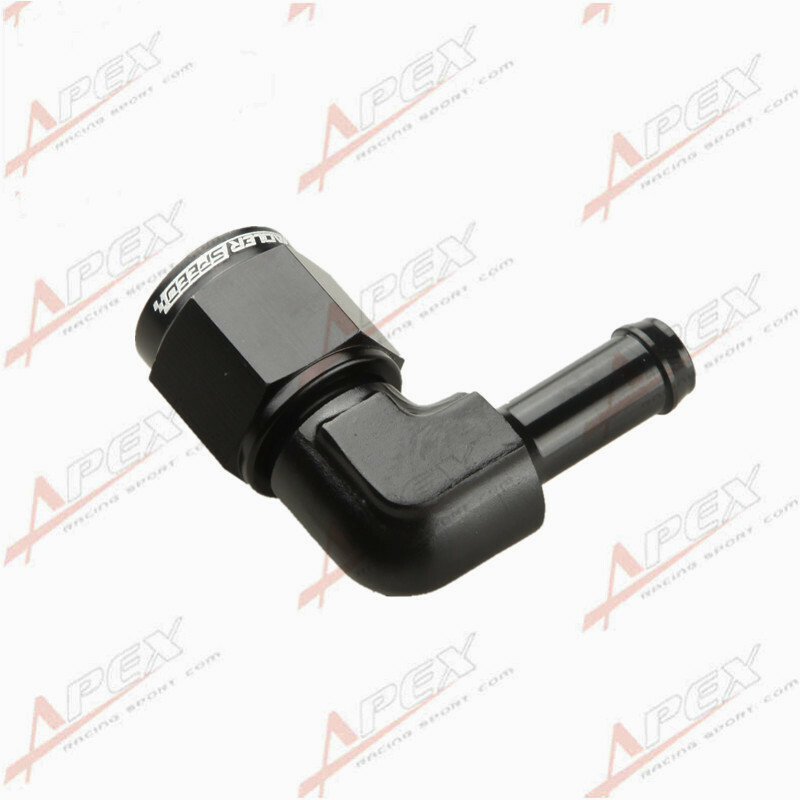 AN6 AN8 Female To 5/16" 3/8" 1/2" 90 Degree Hose Barb Adapter | eBay