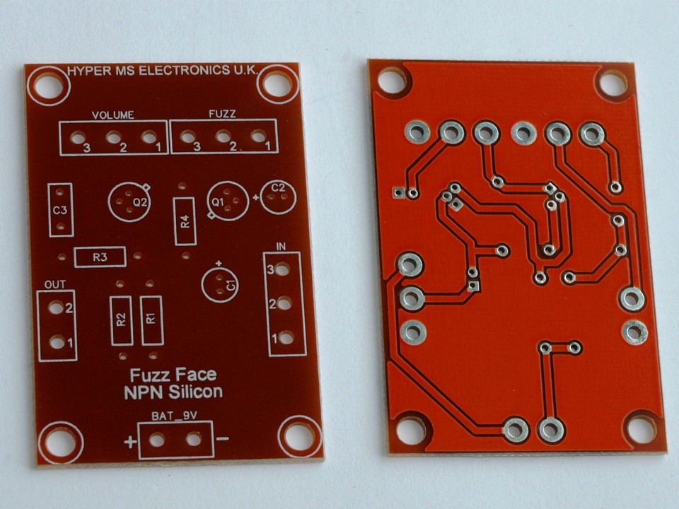 Fuzz Face Effect 2x Top Quality, Proffesionally Made PCB Stompbox PNP ...