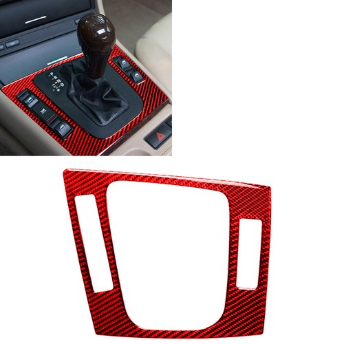 Red Carbon Fiber Out Gear Shift Panel Cover Trim for BMW 3 Series E46 ...