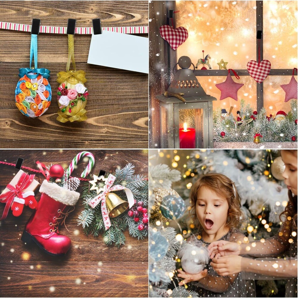 15 Pieces Spring Photo Clips Plastic Poster Clips Self Adhesive Clips ...