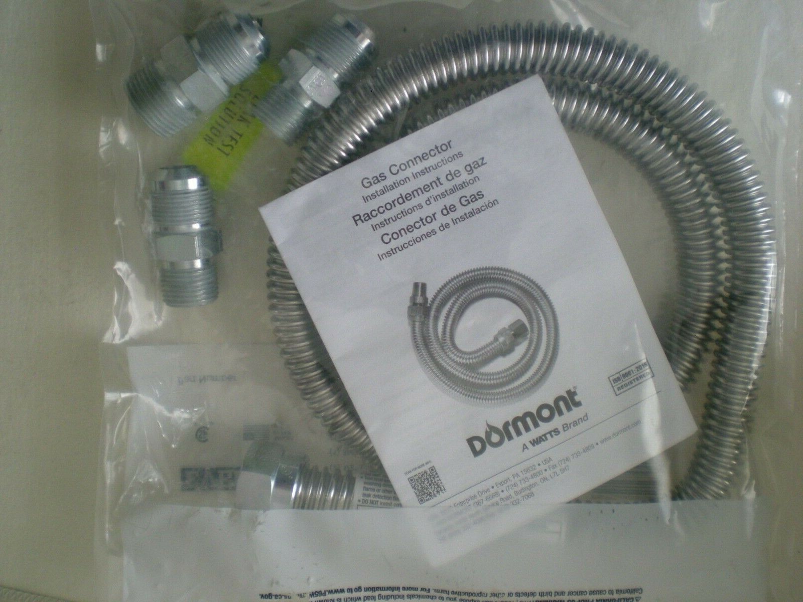 EVERBILT GAS RANGE INSTALLATION KIT 5/8" x 4' Stainless Steel BY ...