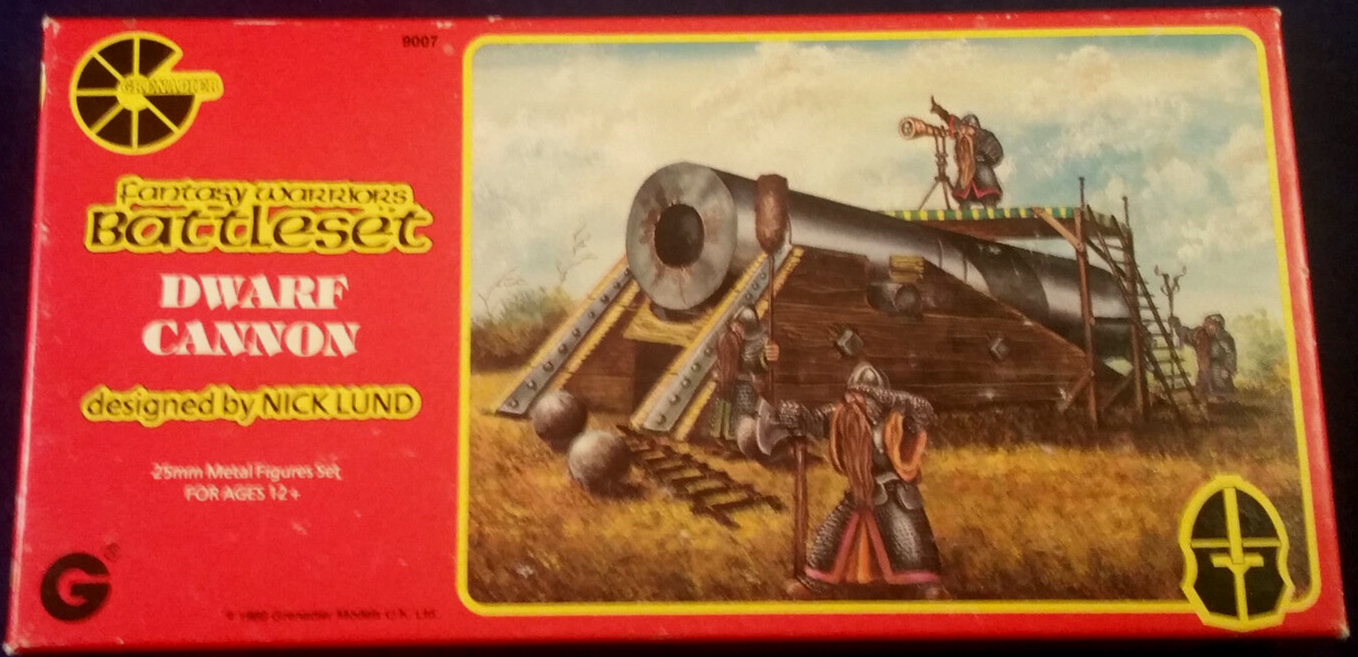Grenadier Fantasy Warriors Battleset -DWARF CANNON 9007 ...... (C11B4 ...