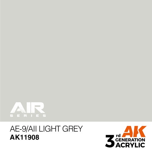 AK Interactive 11908 AE-9/AII Light Grey 17ml AIR 3G Acrylic Model ...