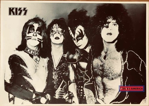 661686 Kiss Band Rock Black And White Photo Wall Print Poster | eBay