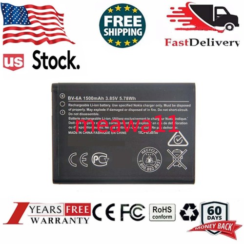Battery for Nokia 2720 flip / 8110 Replacement Battery BV-6A 3.85V ...