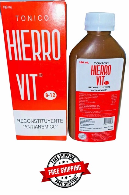 Jarabe Hierro VIT B12 Dietary Supplement 180 Ml Tonico Para Anemia ...