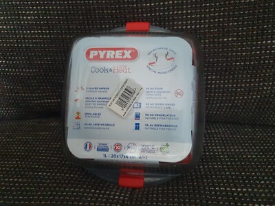 Pyrex Cook and Heat, Vorratsbehälter, Glasform, (1L/20 cm x17 cm x 6 cm ...