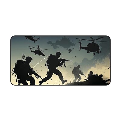 Military-Themed Desk Mat - Tactical Combat Design for Gamers & Veterans ...